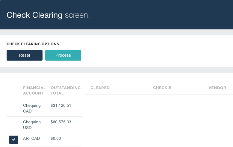 Cheque Clearing & the Deposits List