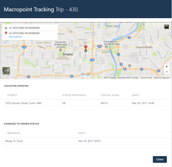 MacroPoint Integration & Tracking