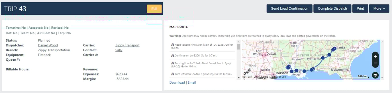 Using the Electronic Load & Rate Confirmation System