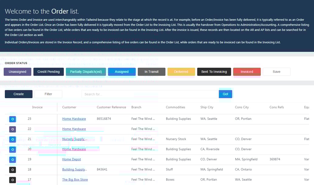 Dispatching an Order